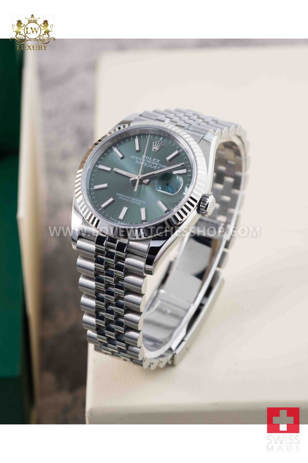 Rolex Datejust 36mm Reference 126234 Mint Green Dia
