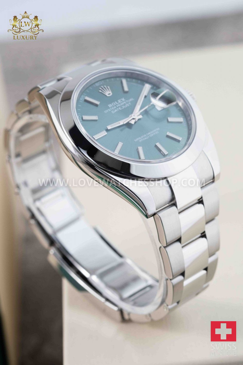 Rolex Datejust 41 126300 Mint Green Dial Oyster Steel
