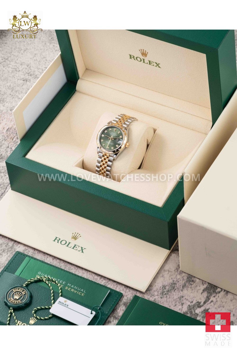 Rolex Datejust 31 Green Dial Watch 178343-0011