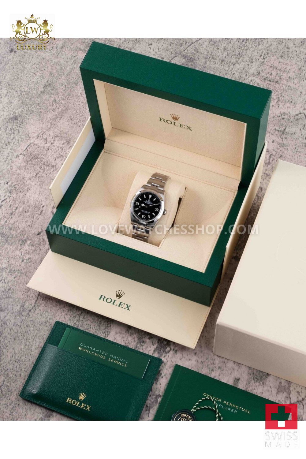 Rolex Explorer 124270 36mm Stainless Steel Black Dial Automatic Watch