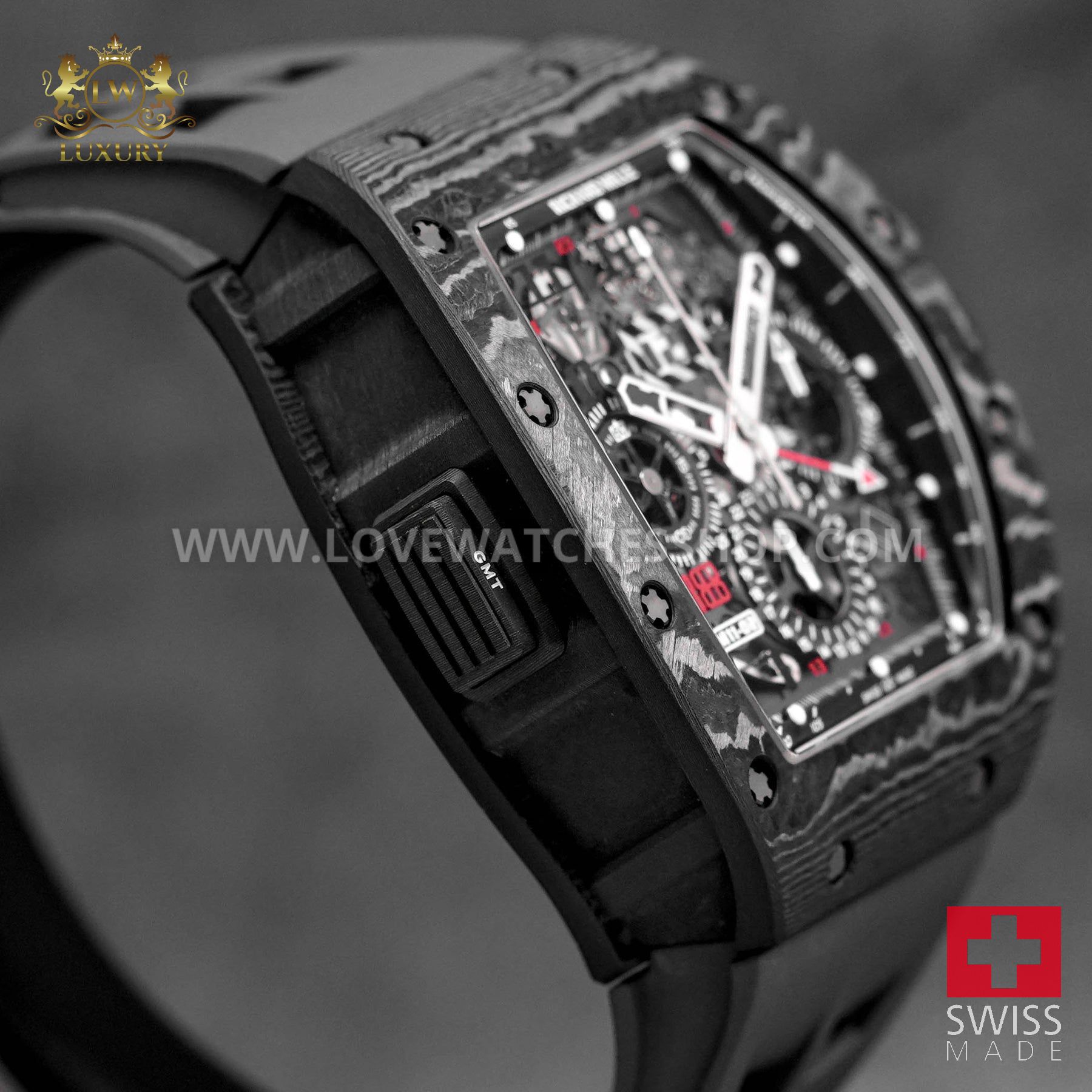 RM 11-02 NTPT CARBON FLYBACK CHRONOGRAPH DUALTIME ZONE ‘JET BLACK ...