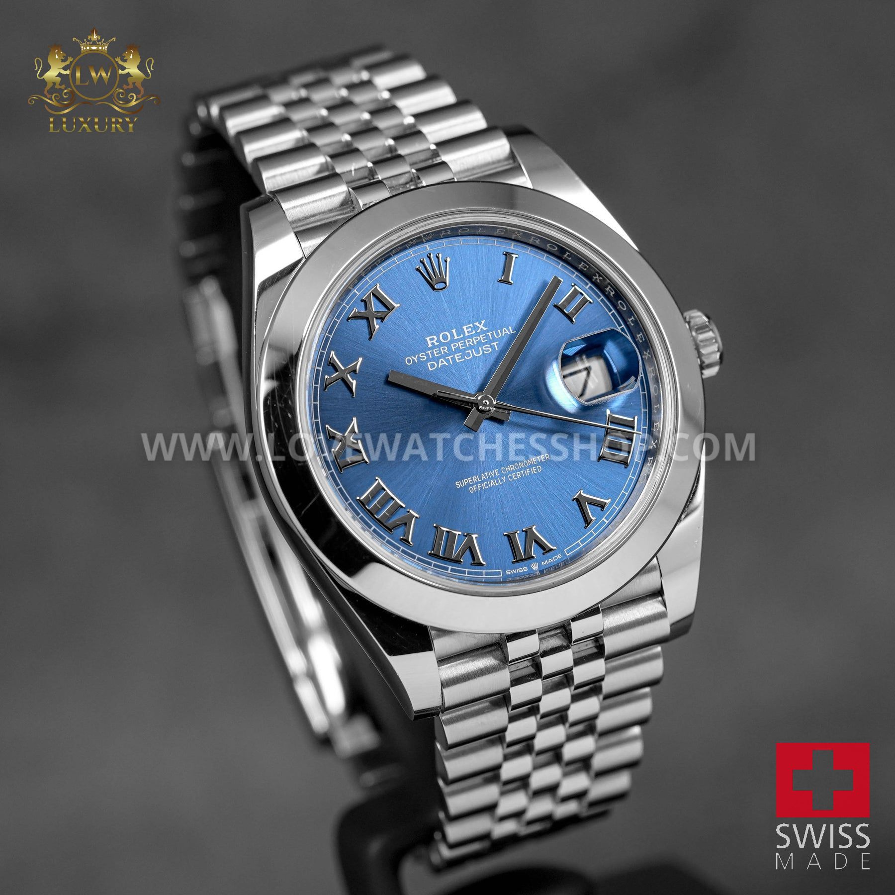 DATEJUST 41MM BLUE AZZURRO DIAL