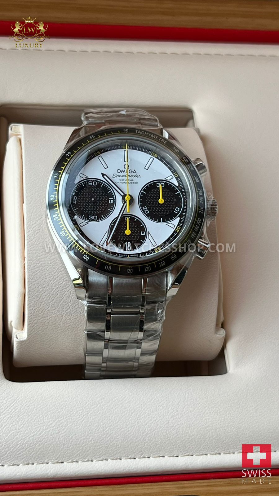 SPEEDMASTER RACING CO-AXIAL CHRONOGRAPH WHITE PANDA DIAL