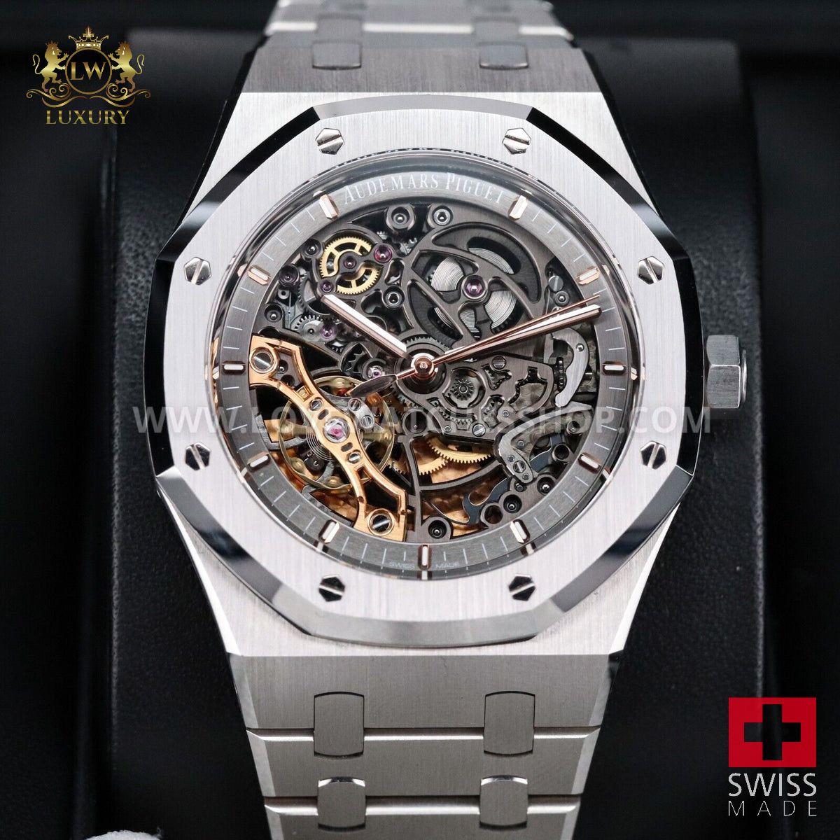 Audemars Piguet Royal Oak 41mm Openwork Skeleton Steel Double Balance ...