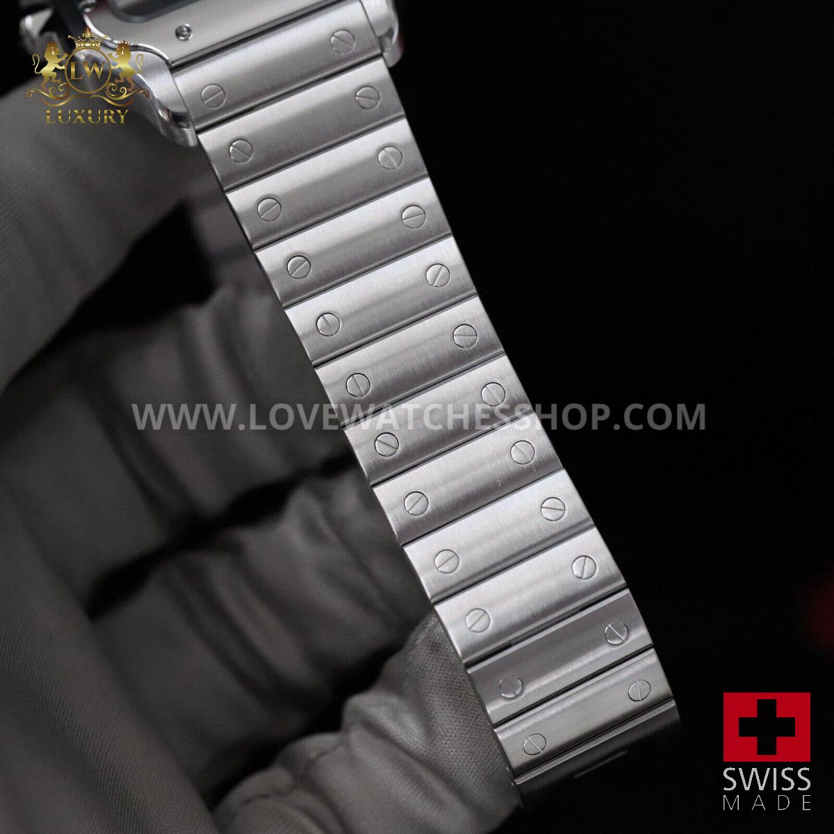 Cartier Santos De Cartier Skeleton Large Model 39.8mm Steel Sapphire ...