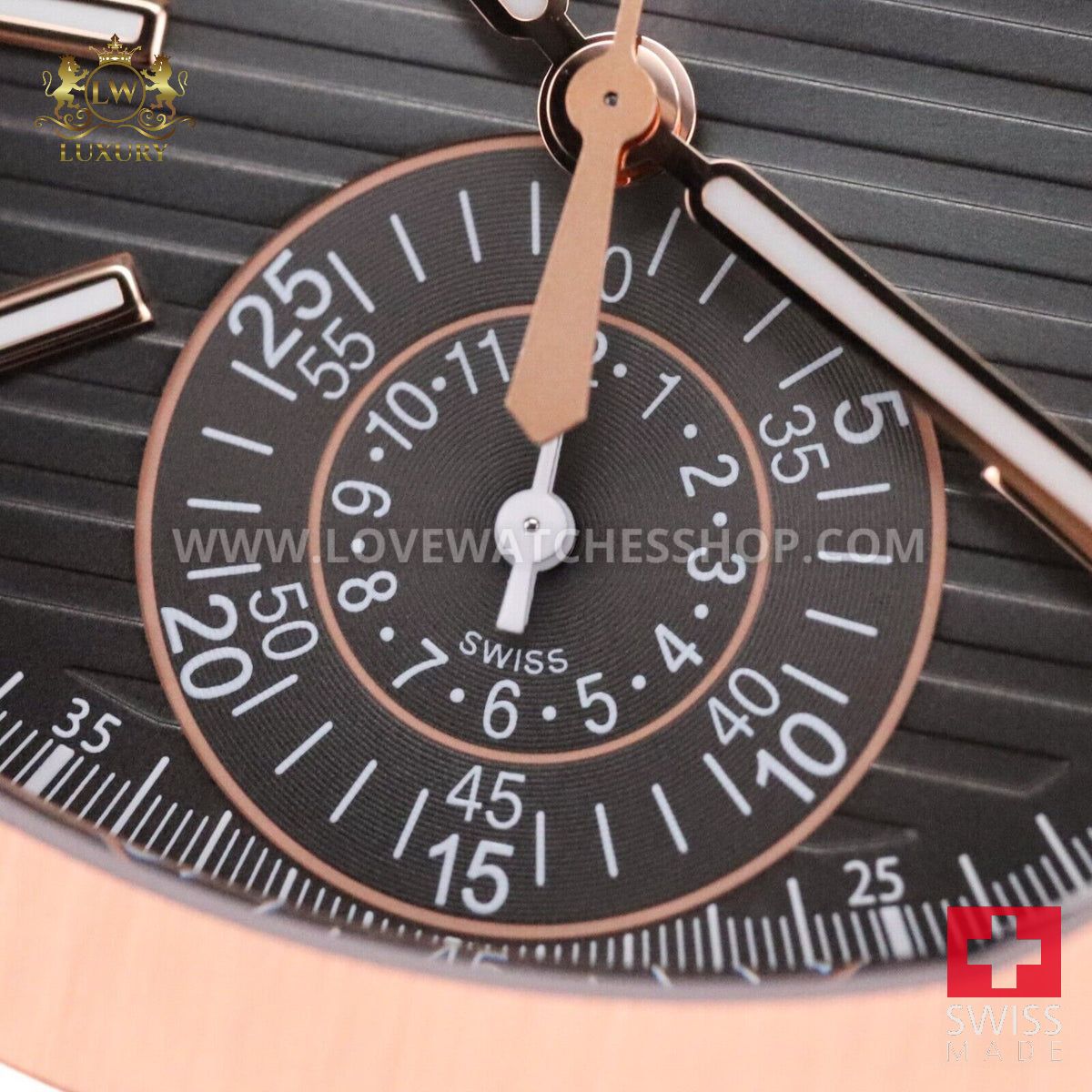 Patek Philippe Nautilus 5980-1R DISCONTINUED 40mm Rose Steel Black Dial ...