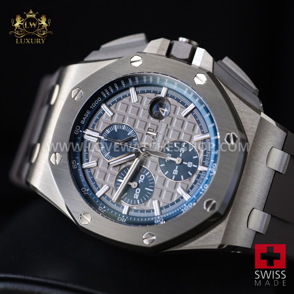 Audemars Piguet Royal Oak Offshore Chrono 44mm Titanium Gray Blue ...