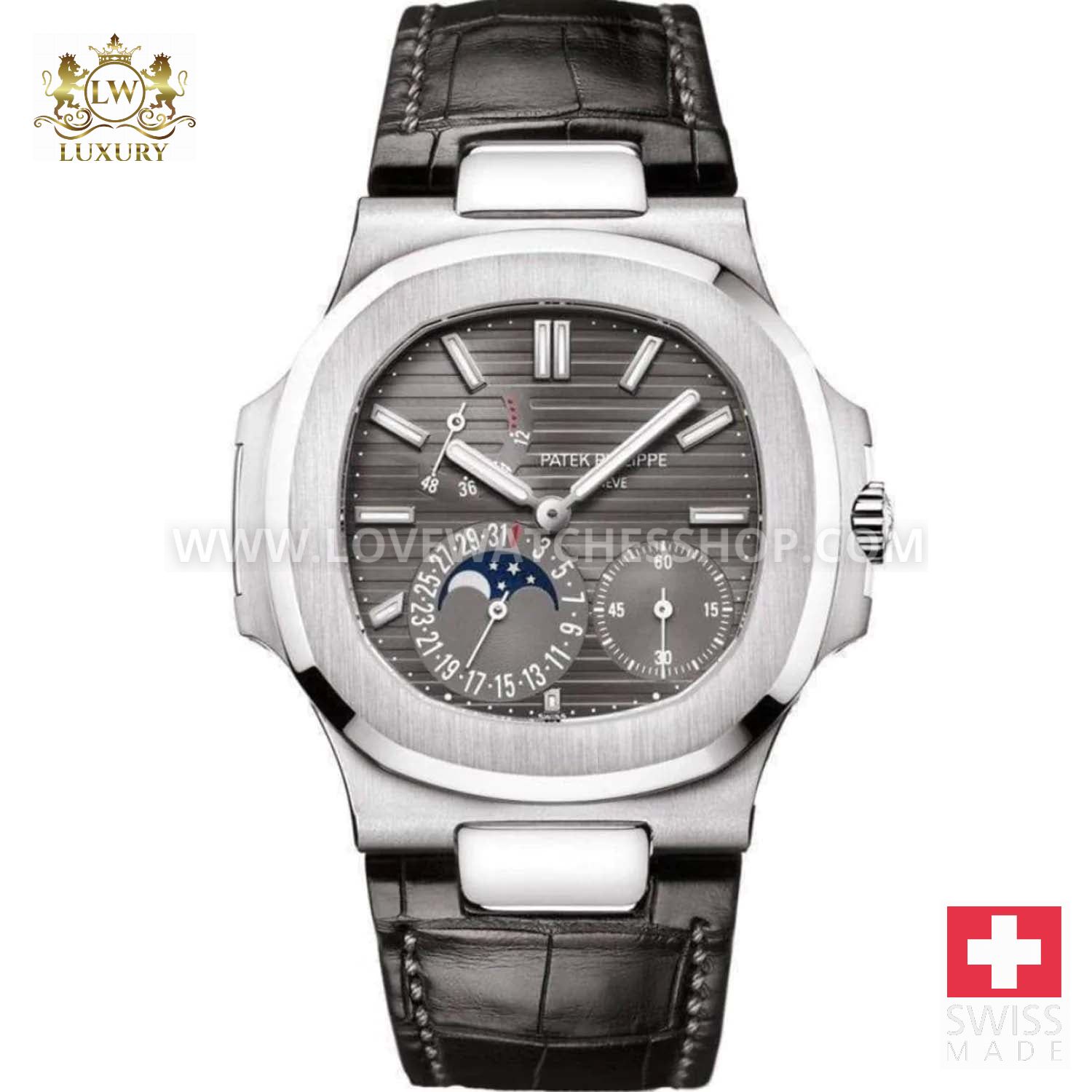 Patek Philippe Nautilus Moon Phases 40mm 5712G Slate Grey Dial