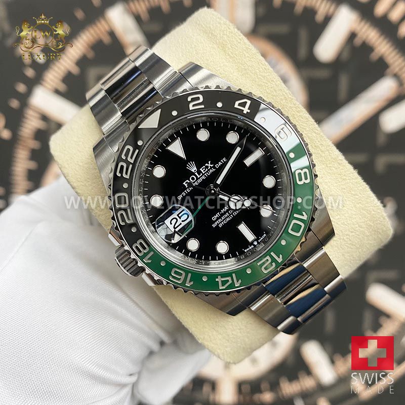 Rolex GMT-Master II Sprite Oyster 40mm Black Dial 126720VTNR Lefty