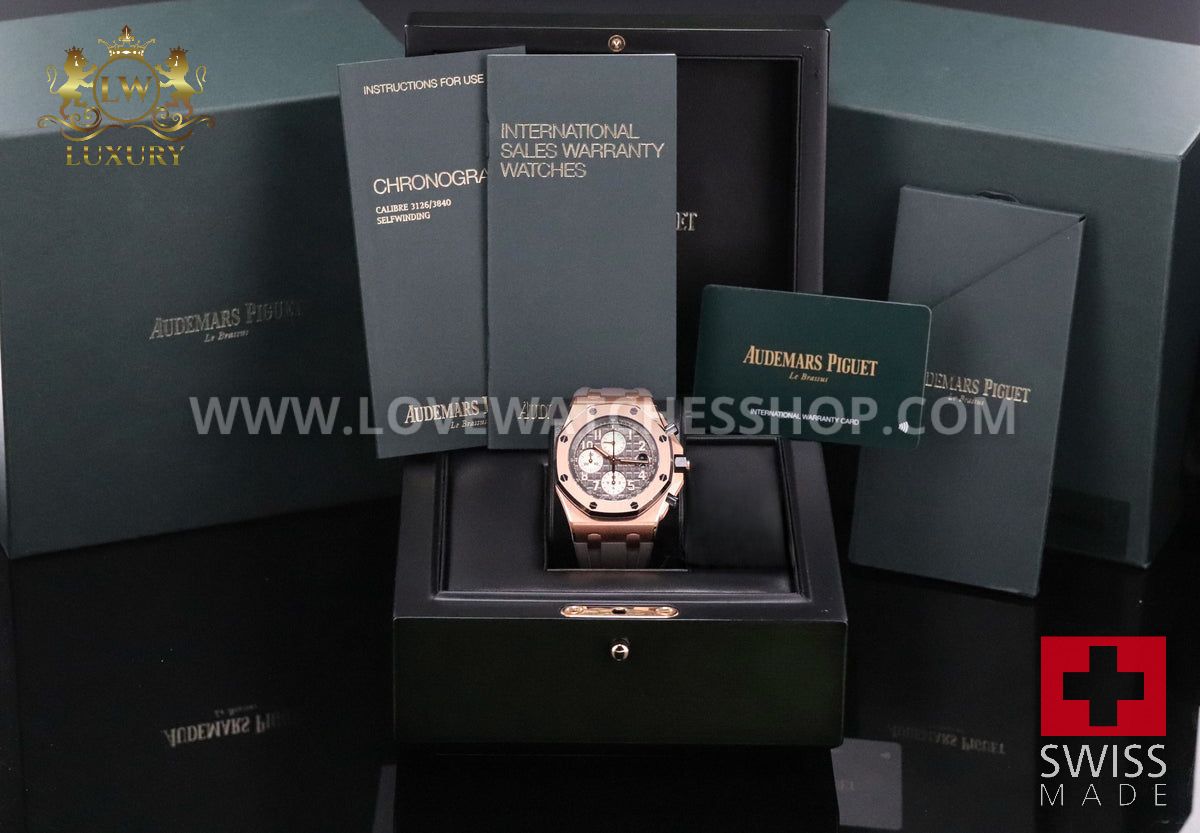 Audemars Piguet Royal Oak Offshore 42mm Rhodium Rose Steel Half Brick ...
