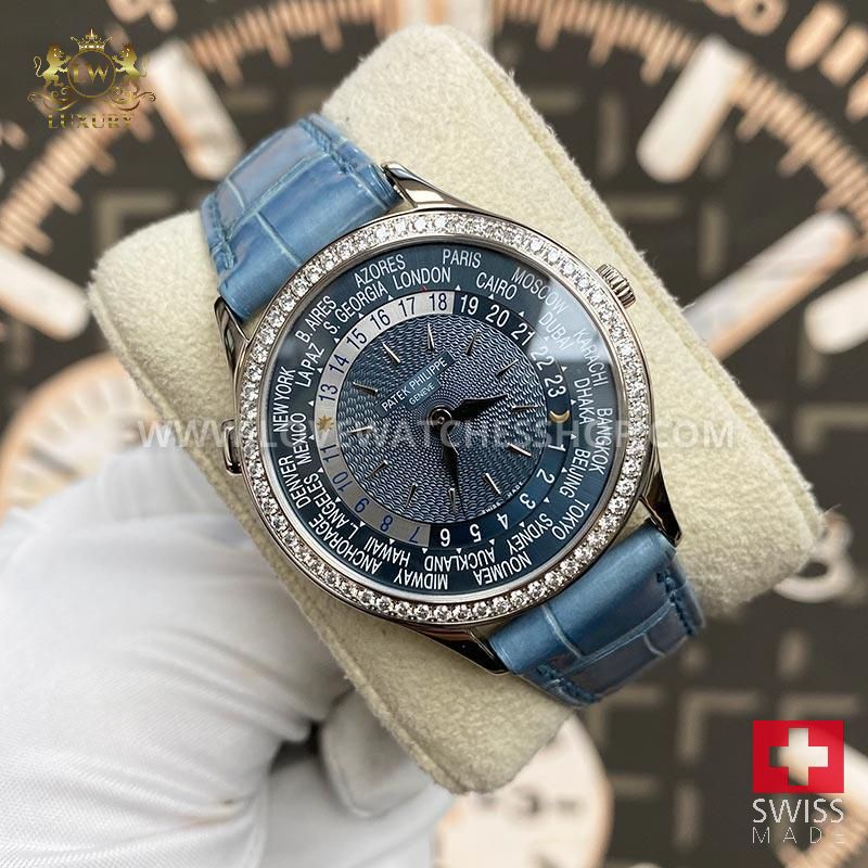 Patek Philippe World Time Complication 36mm 7130G Blue Dial