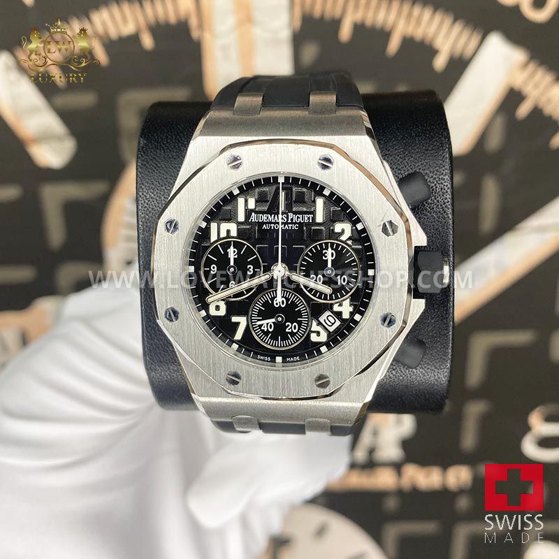 Audemars Piguet Royal Oak Offshore Chronograph 37mm 26283ST Black Dial ...