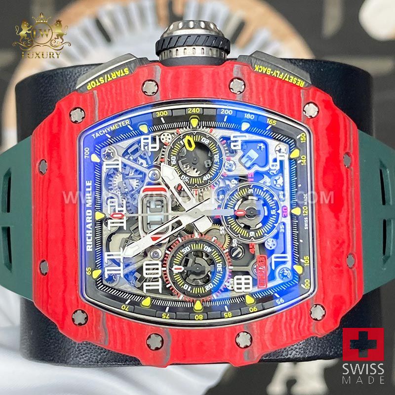 Richard Mille Chronograph RM11-03 Flyback Chronograph Red Quartz 50mm ...