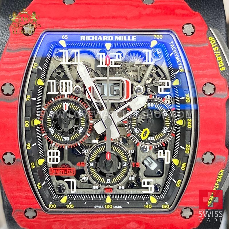 Richard Mille Chronograph RM11-03 Flyback Chronograph Red Quartz 50mm ...
