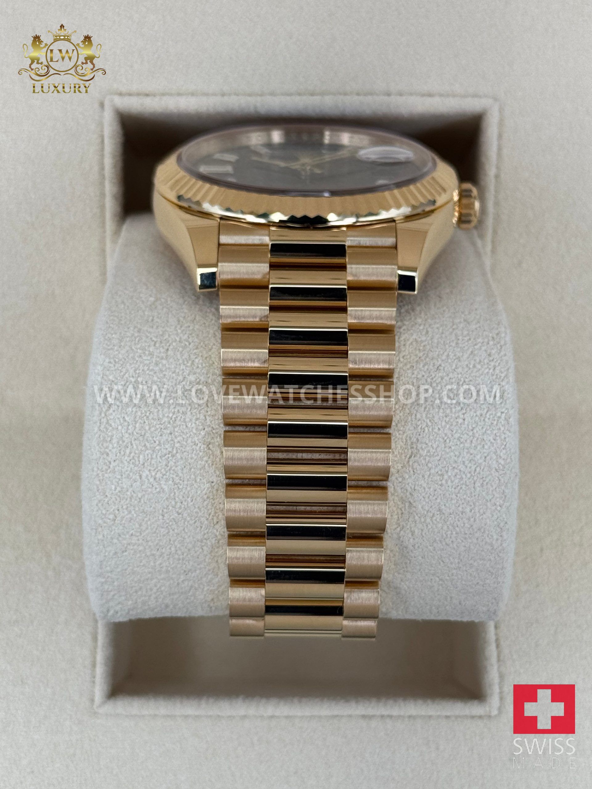 Rolex Day-Date 40mm 228238 Black Baguette Dial