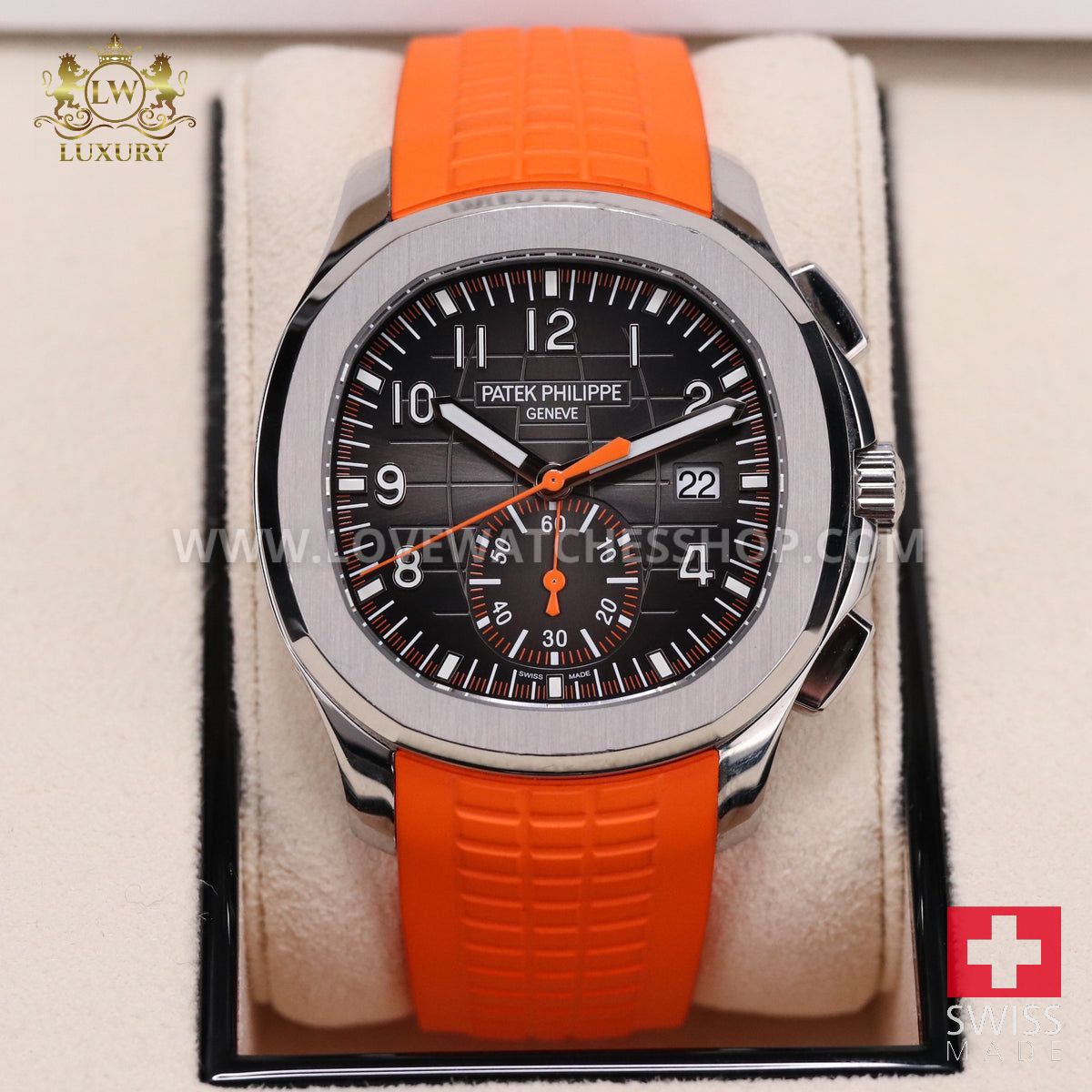 Patek Philippe 5968A Aquanaut 42mm Chronograph Stainless Steel Black ...