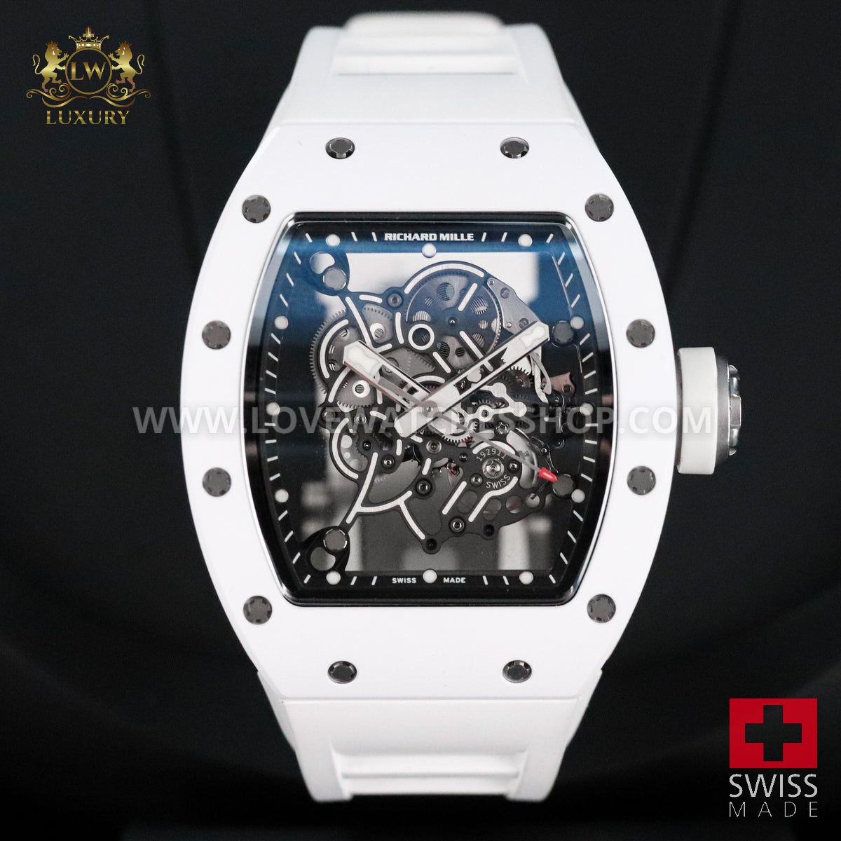 Richard Mille RM 055 Bubba Watson White Ceramic Skeleton Titanium ...