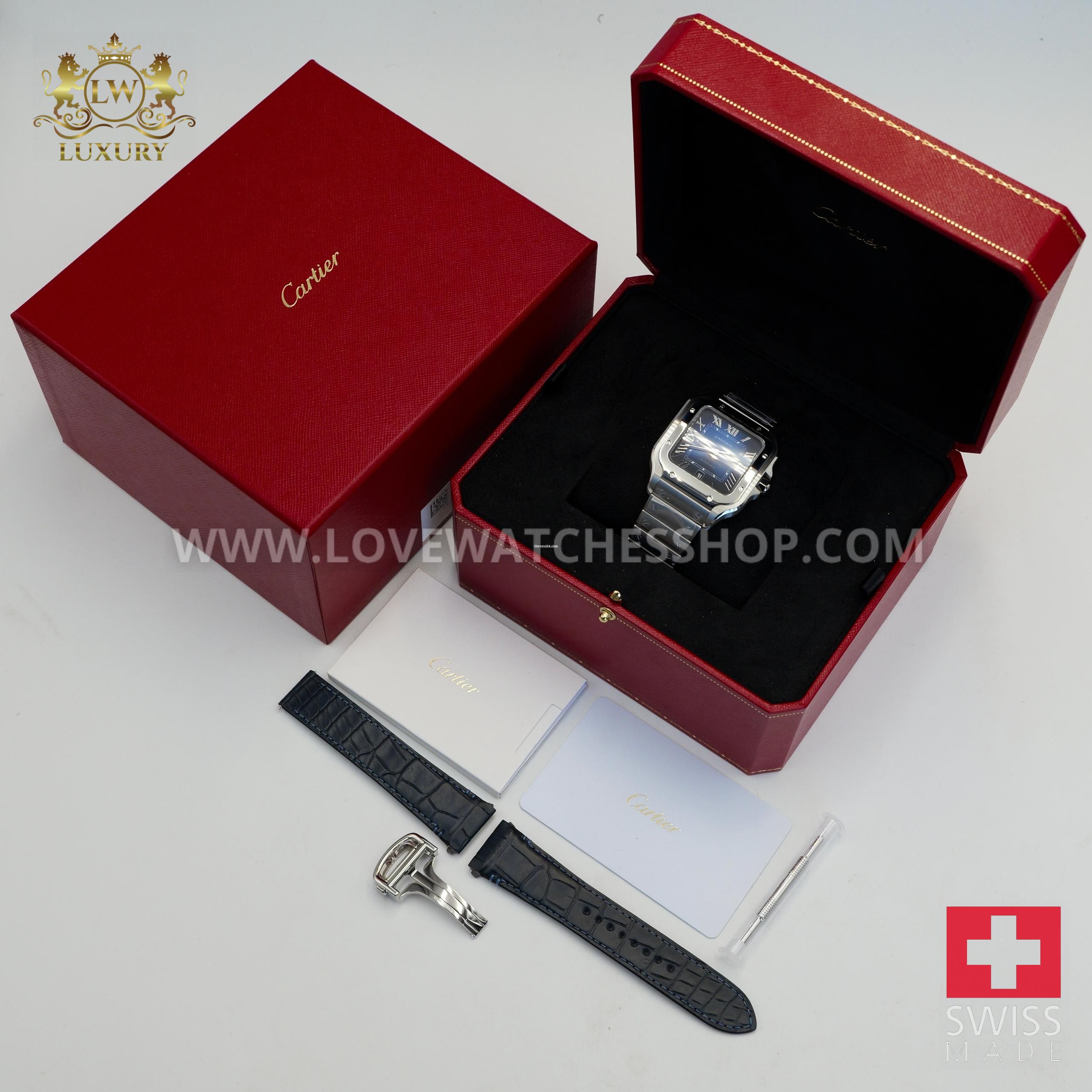 Cartier Santos De Cartier Blue Dial